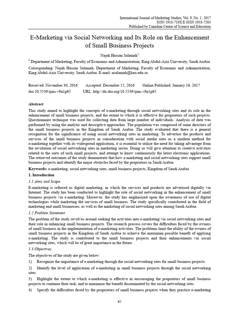 E-Marketing's Impact on Small Businesses | PDF | Digital Marketing ...