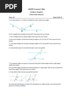 9 Cbse - 6.lines and Angles (Worksheet) | PDF | Triangle | Euclidean Plane Geometry