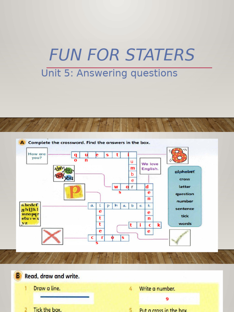 Fun for Starters: Unit 5 Q&A Guide | PDF