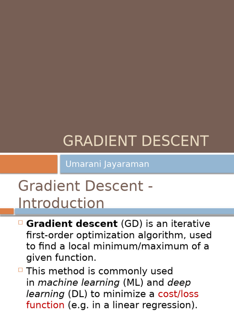 Lect 5- Gradient Descent | PDF | Derivative | Function (Mathematics)