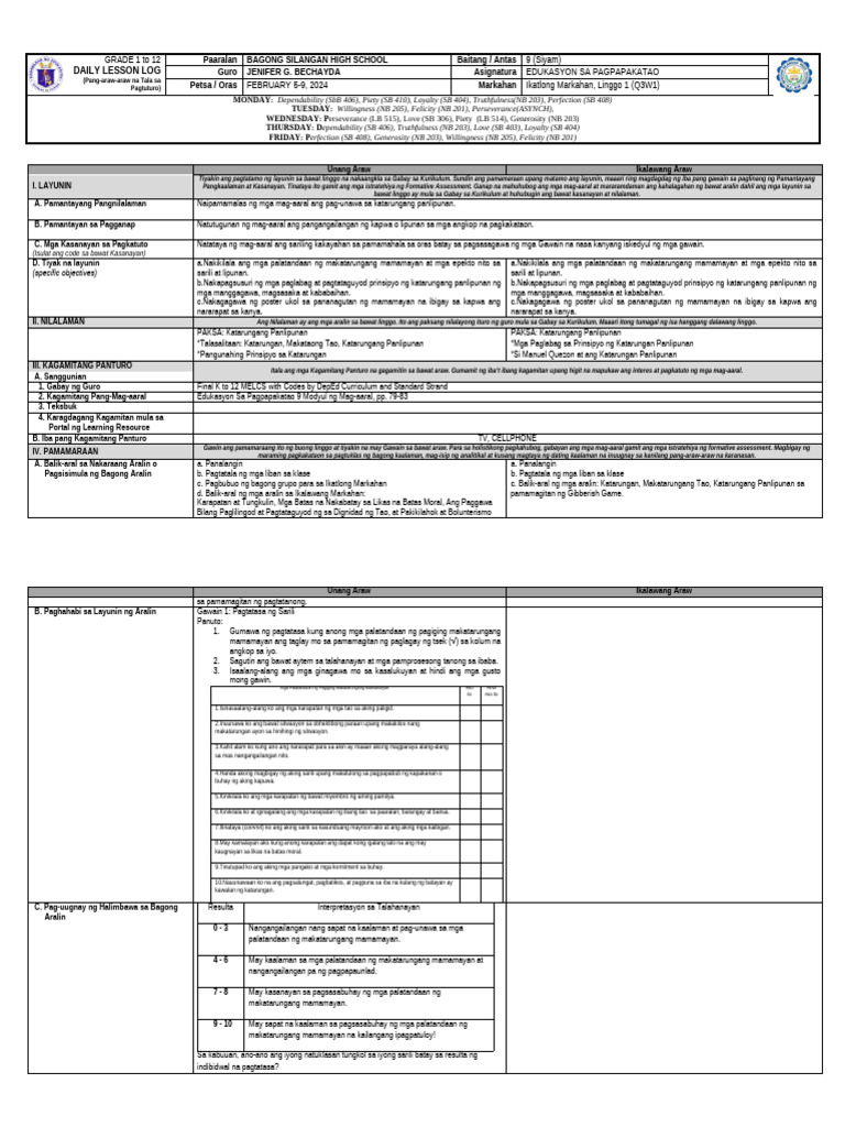 Enhanced-Lesson-Plan-ESP9-M9-BECHAYDA | PDF
