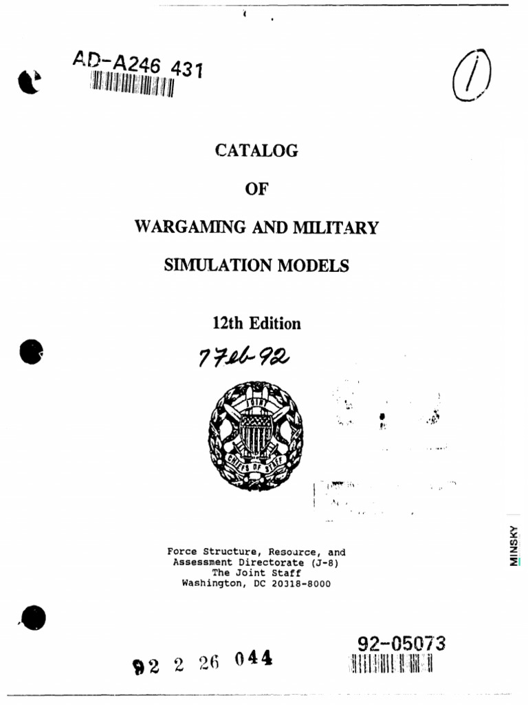 Wargaming and Military Simulation Models 12th Ed | PDF | Electronic ...