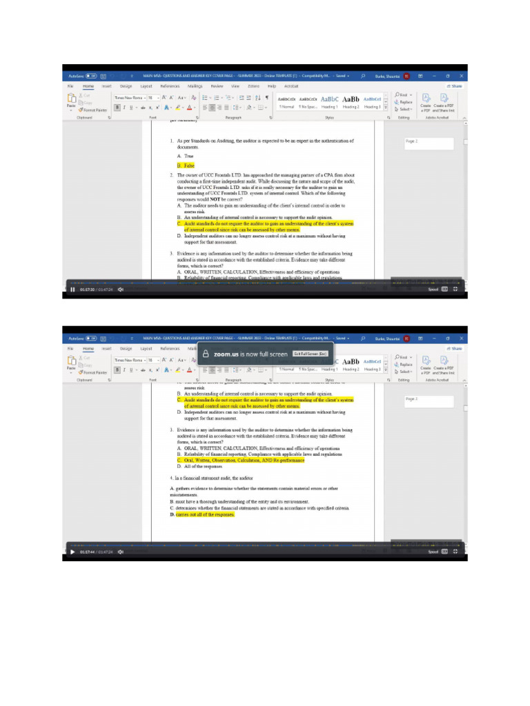 MSA Practice Questions | PDF