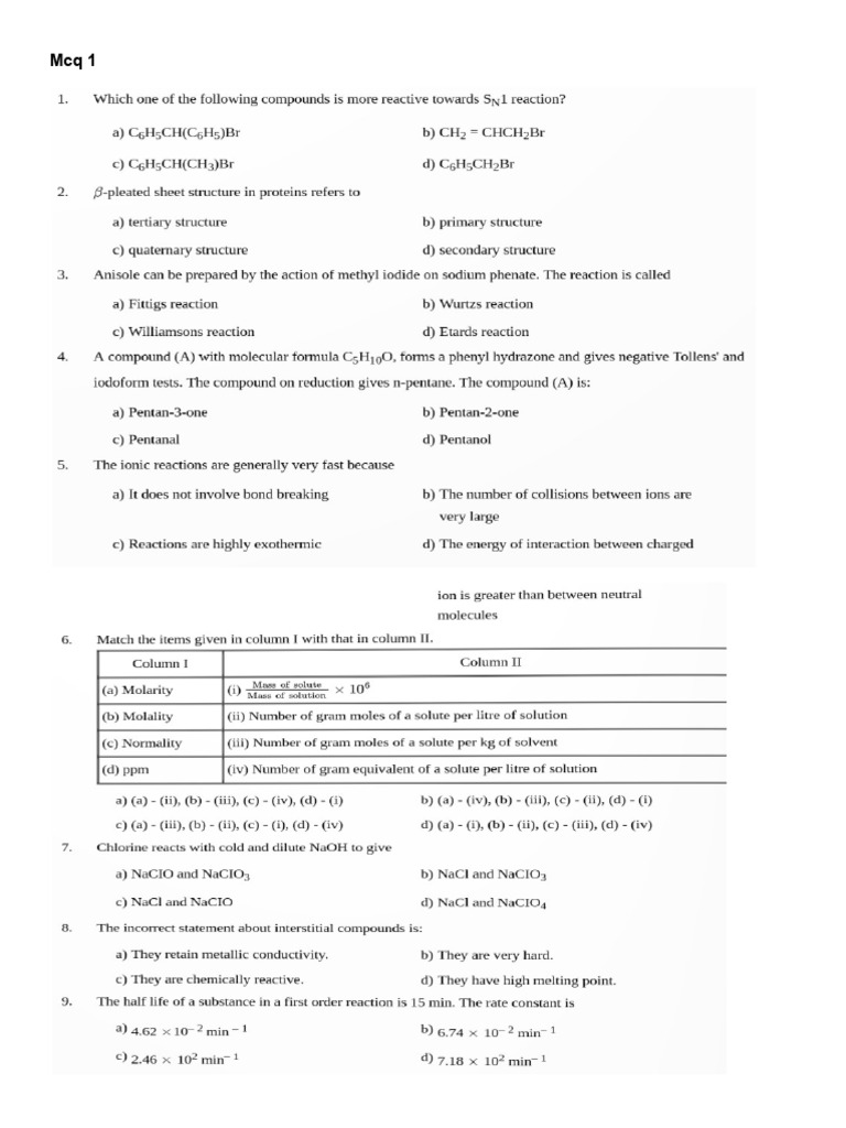 Coordination Compounds MCQ and Answers | PDF | Coordination Complex ...