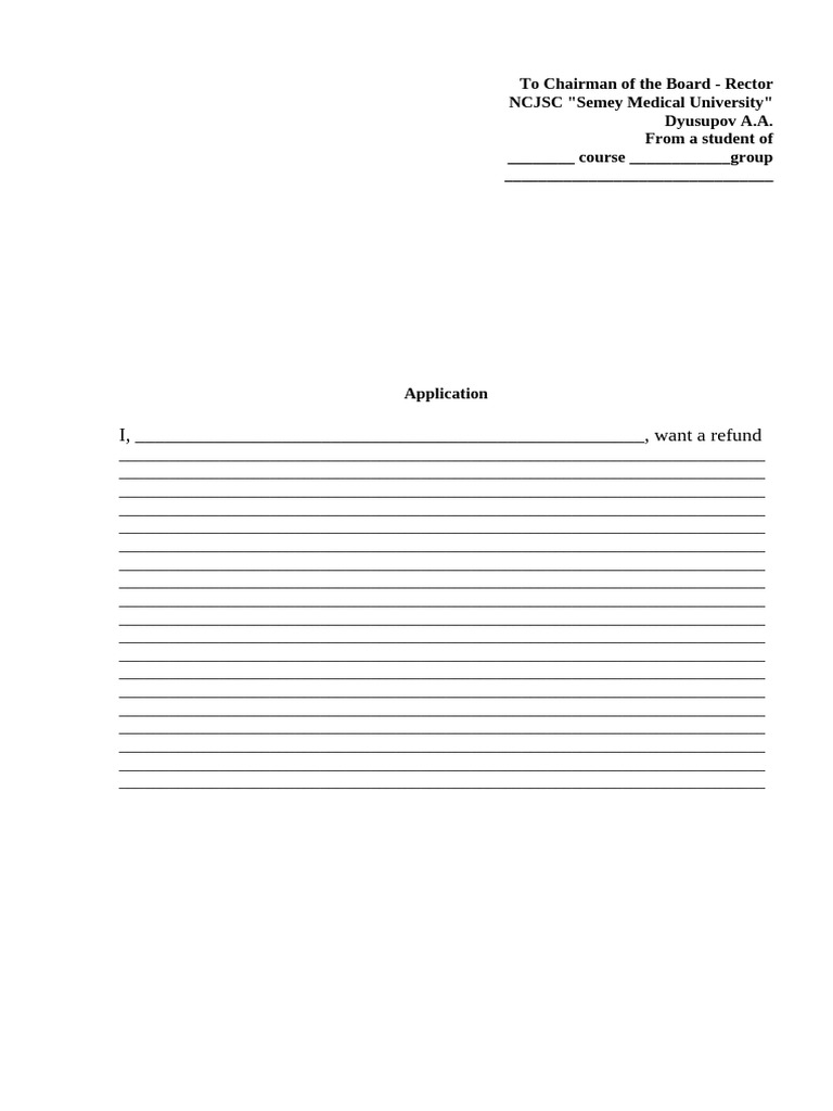 Student Refund Request Form | PDF