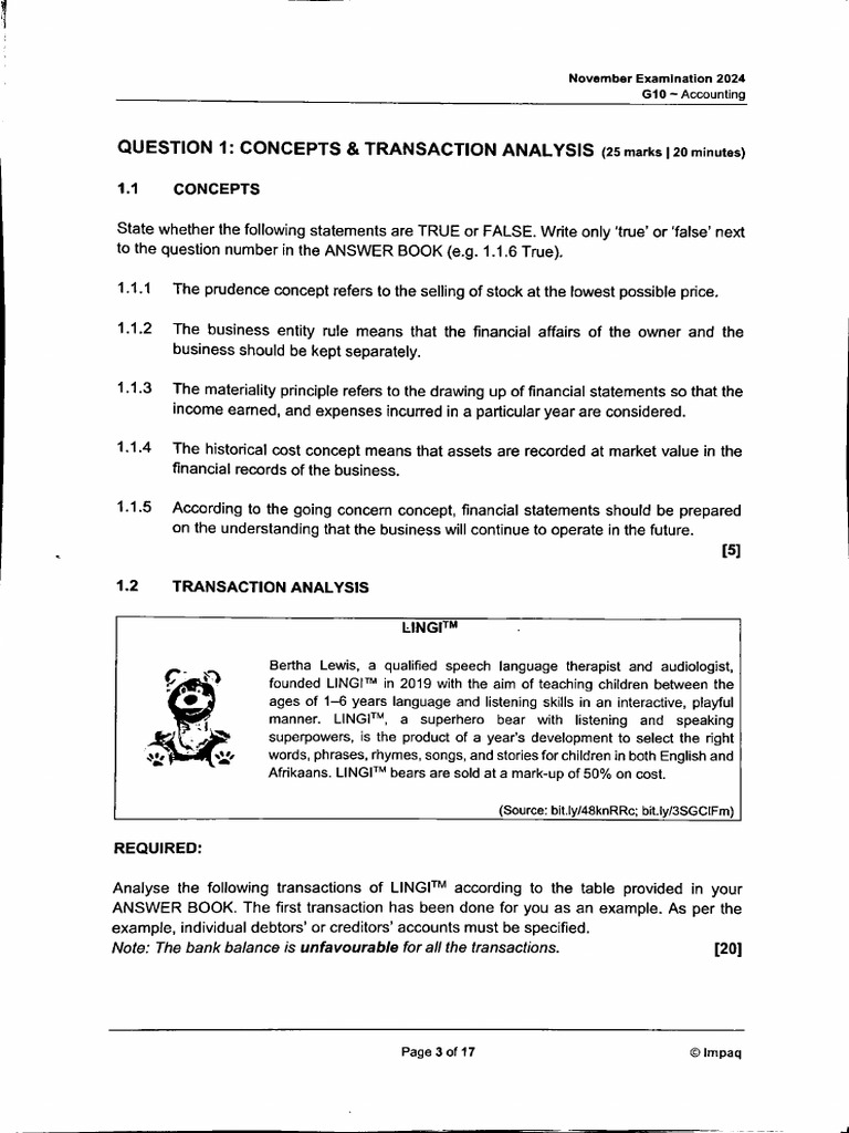 November Examination 2024 2 | PDF