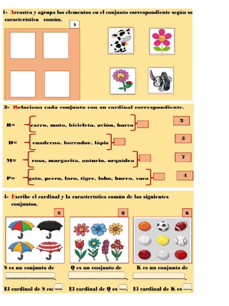 Taller Matem Cardinaes y Ordinales. GRD 2 Febr 25 2025 | PDF