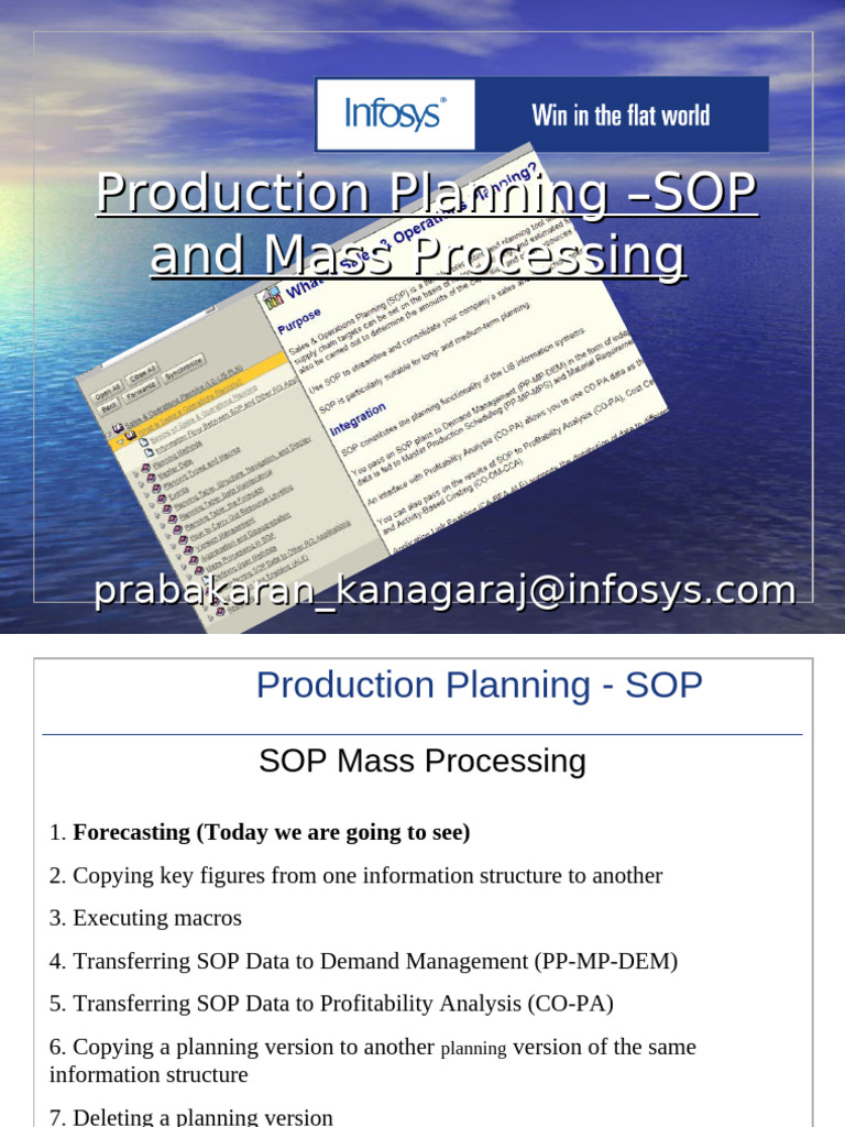 SOP &mass Processing | PDF