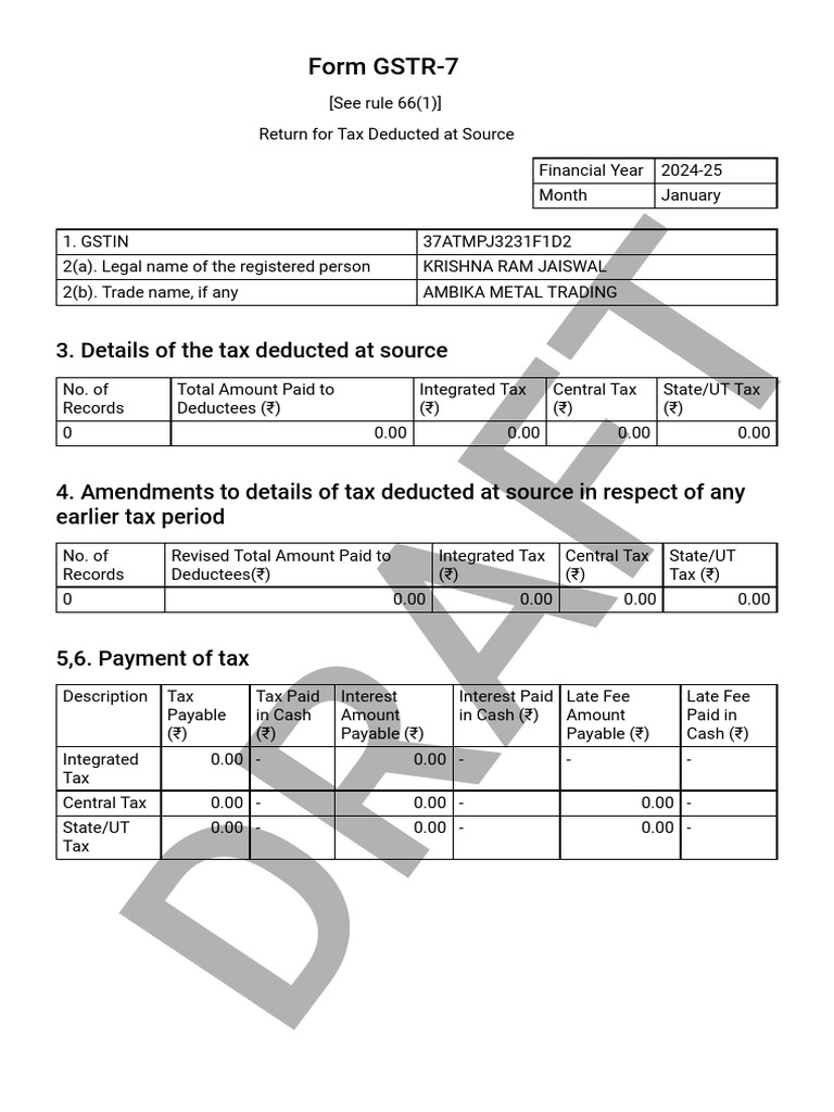 GSTR7 37atmpj3231f1d2 012025-2 | PDF | Taxes | Economies