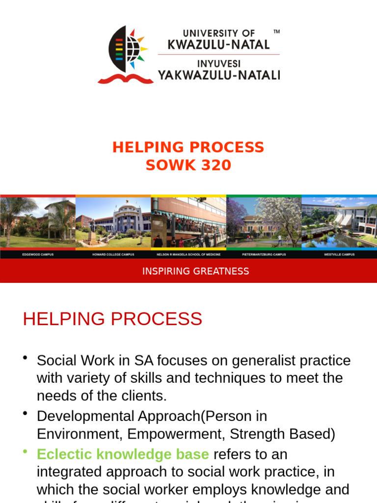 Helping Process Sowk 320 | PDF | Social Work | Evaluation