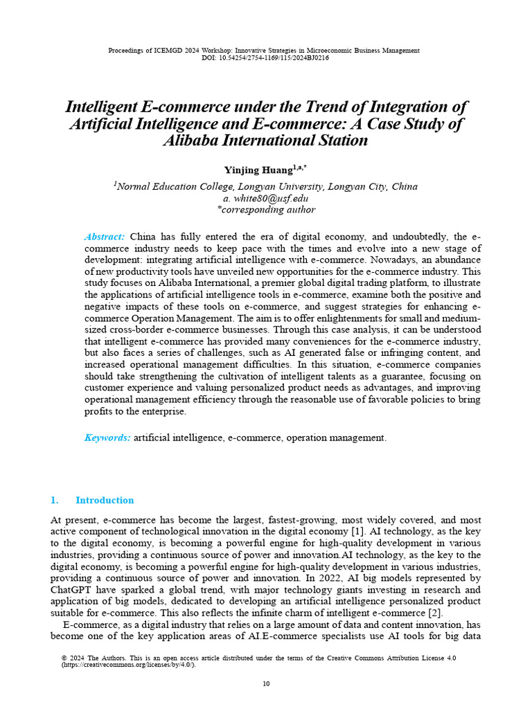 Intelligent_E-commerce_under_the_Trend_of_Integrat | PDF | E Commerce | Artificial Intelligence
