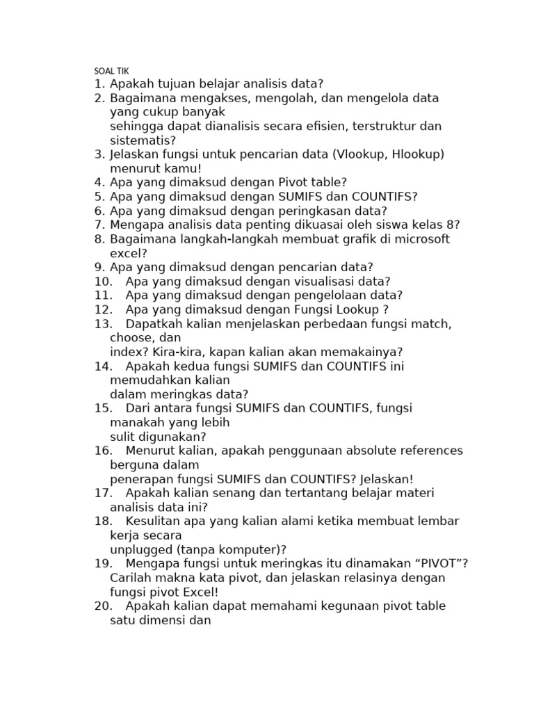 Soal Tik | PDF