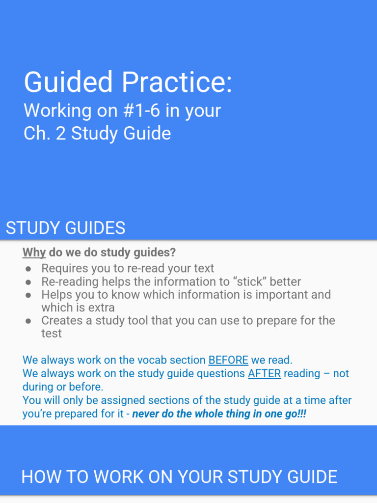 Guided Practice: Ch. 2 Study Guide, #1-6 | PDF | Human Communication