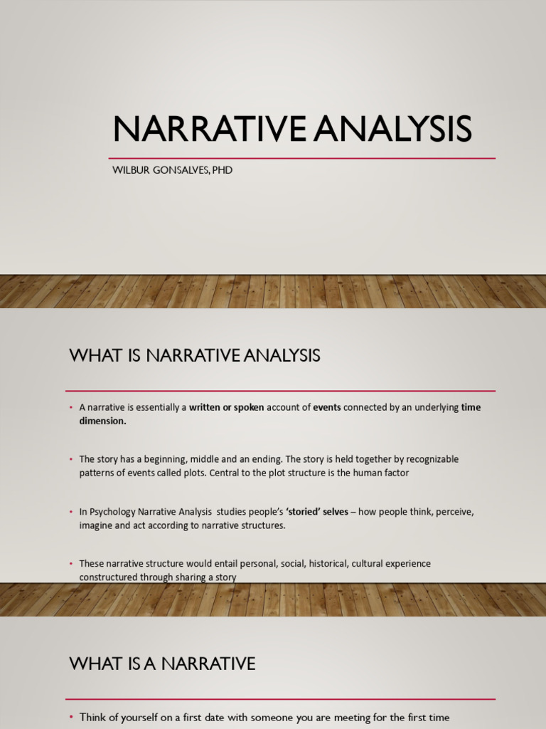 3.1 Narrative Analysis and Conversational Analysis | PDF | Narrative ...