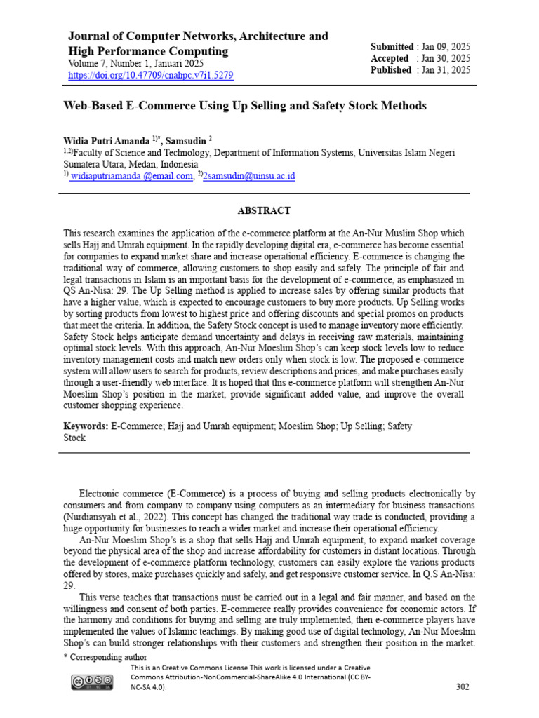 Web-Based E-Commerce Using Up Selling and Safety S | PDF | E Commerce | Inventory