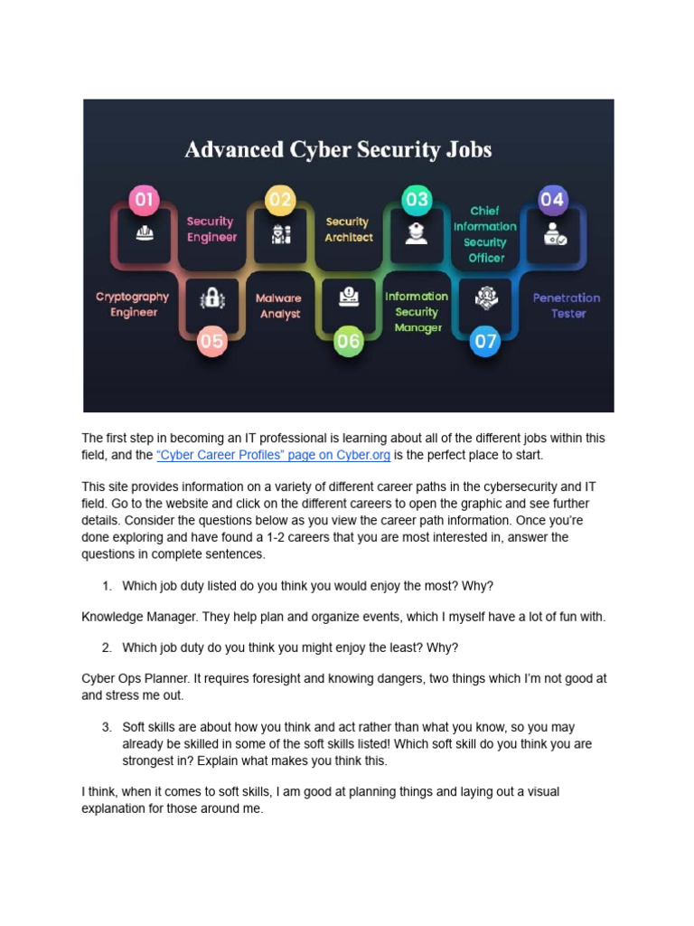 Cybersecurity Careers | PDF