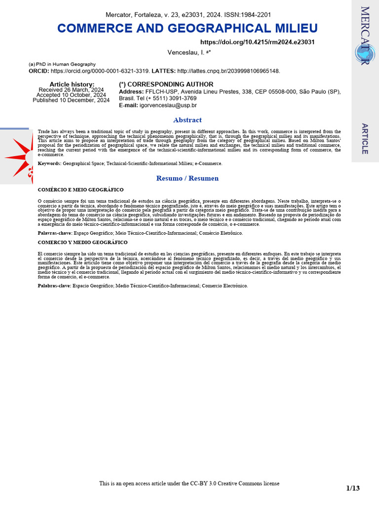 Commerce and Geographical Milieu | PDF | Commerce | Mechanics