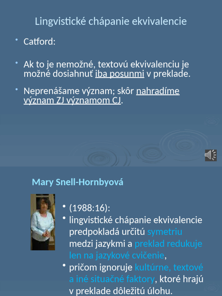 10 Zakladne Pojmy Translatologie Ekvivalencia 2 | PDF