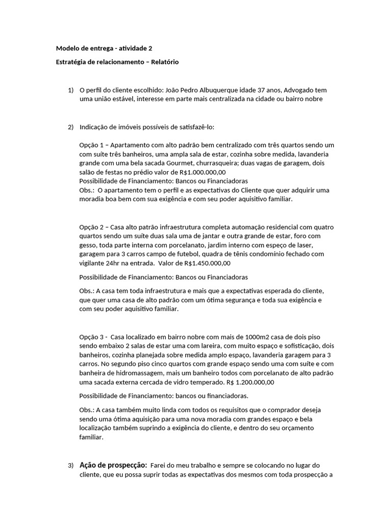 Modelo - Relatório - Atividade2.5 20 | PDF