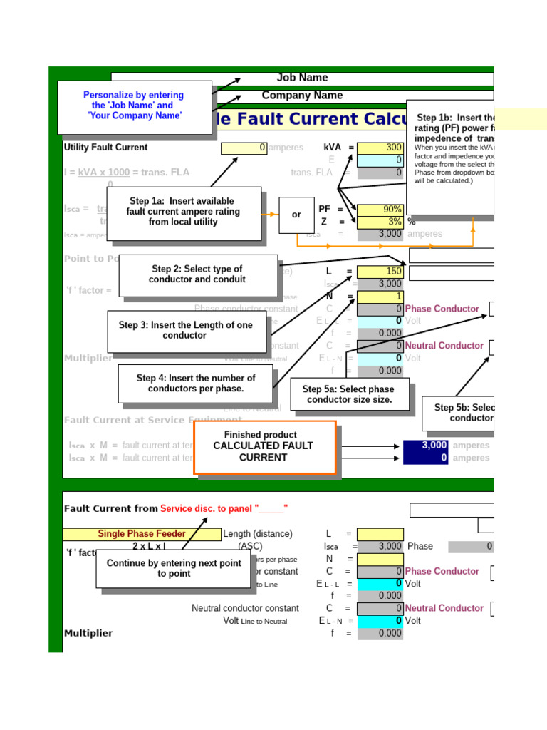 Fault Current Calculation Guide | PDF | Volt | Electrical Engineering