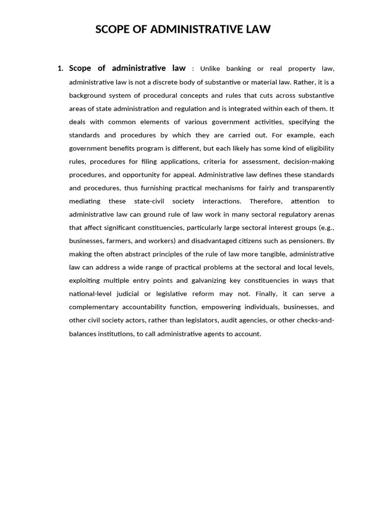 Understanding Administrative Law Scope | PDF