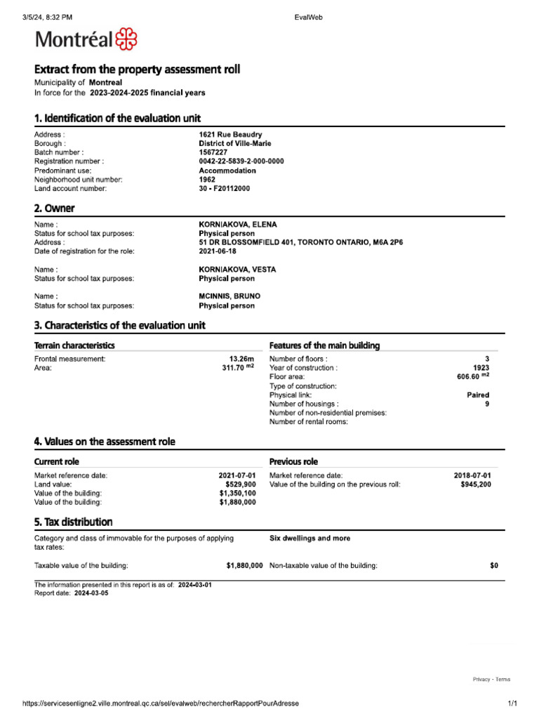 Property Where Salem Lives (Montreal) | PDF