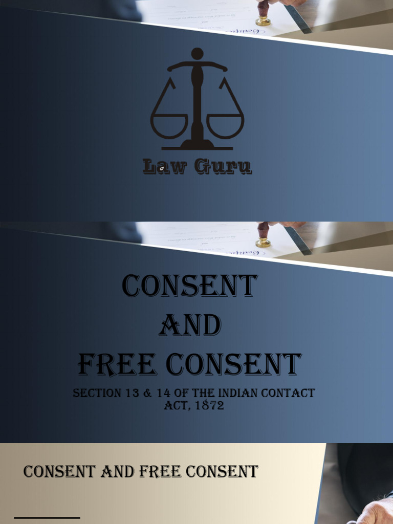 Consent and Free Consent | PDF