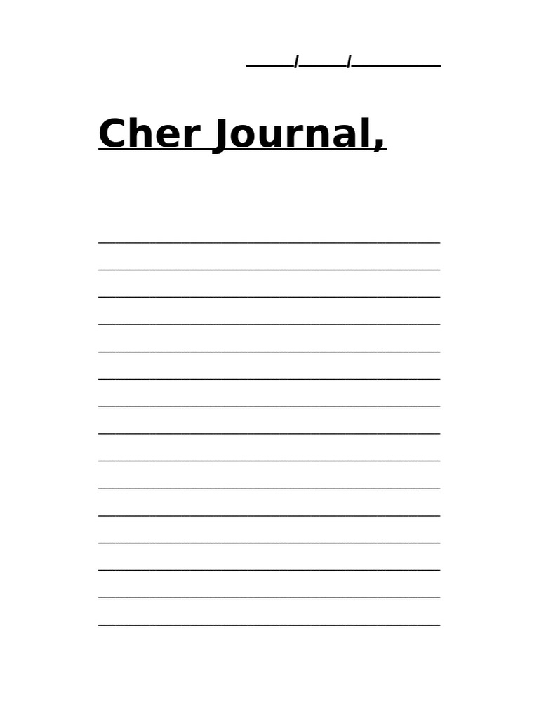 Modele de Journal Intime | PDF