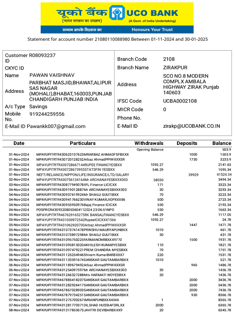 Account Statement 20250130133753 | PDF