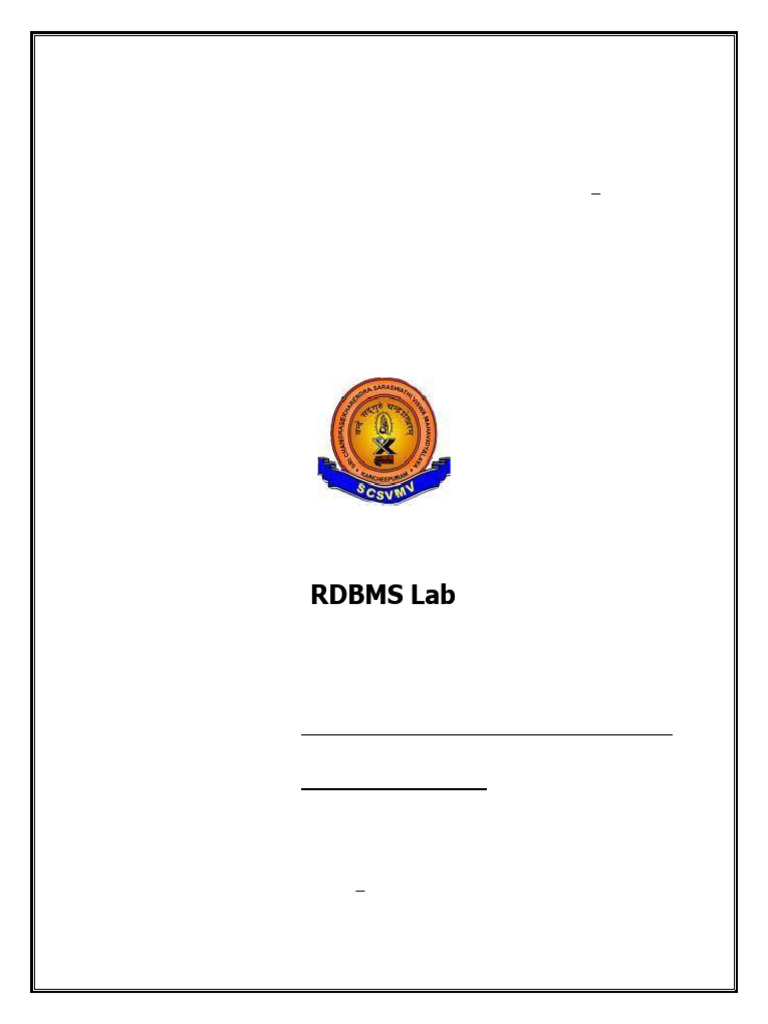 RDBMS Lab Record 2021-II BCA | PDF | Pl/Sql | Computer Programming
