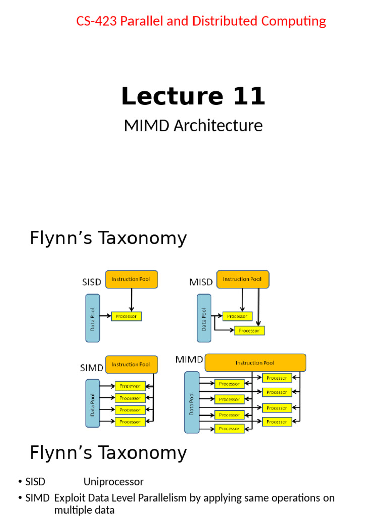 Lecture 11 - MIMD Architecture | PDF