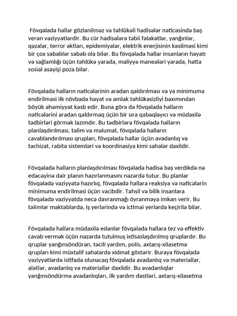 Fövqaladə Hallarda | PDF