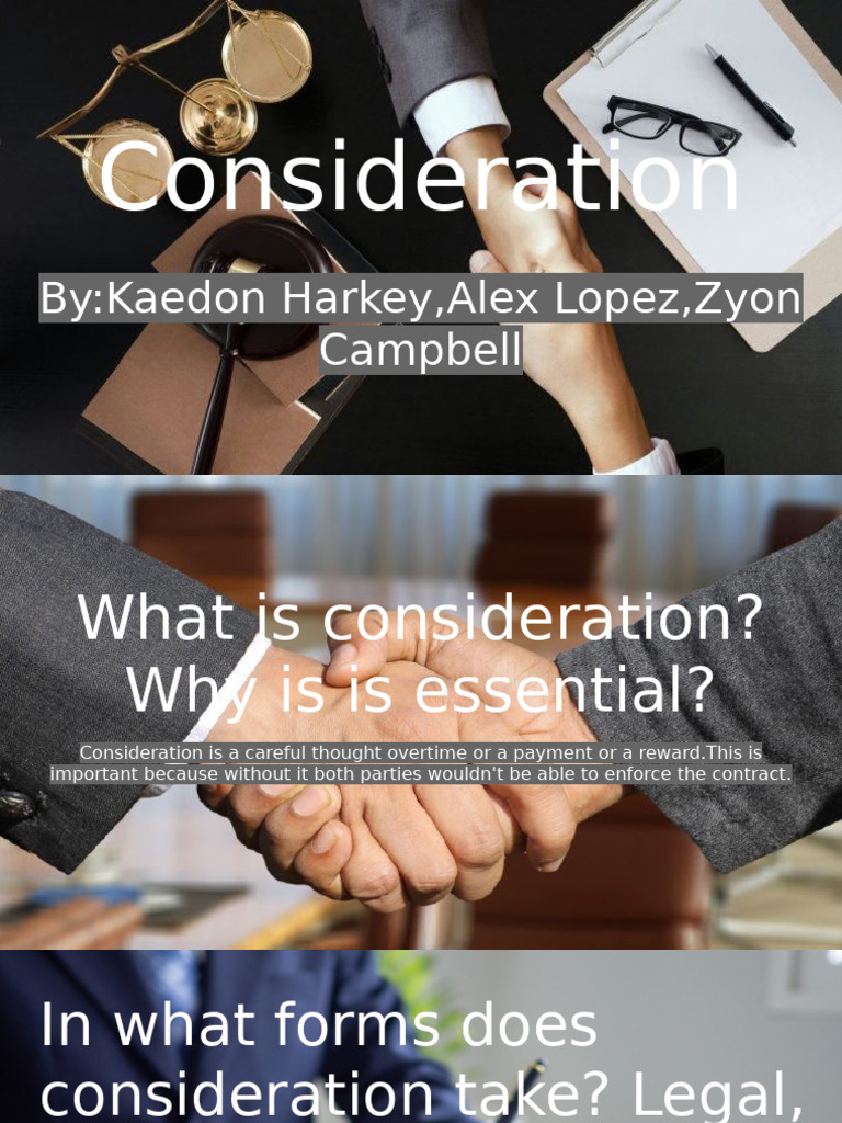 Understanding Legal Consideration in Contracts | PDF