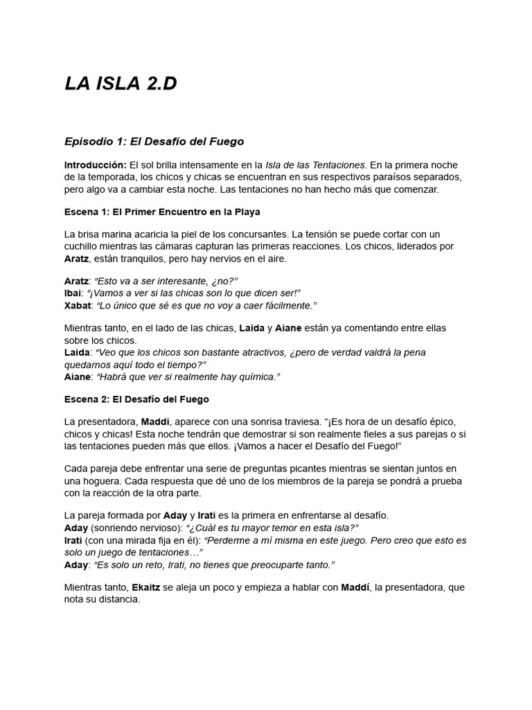 La Isla 2.D | PDF | Amor