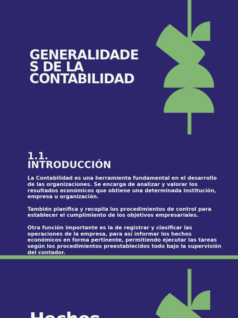 GENERALIDADES DE LA CONTABILIDAD - Presentación | PDF | Contabilidad | Business