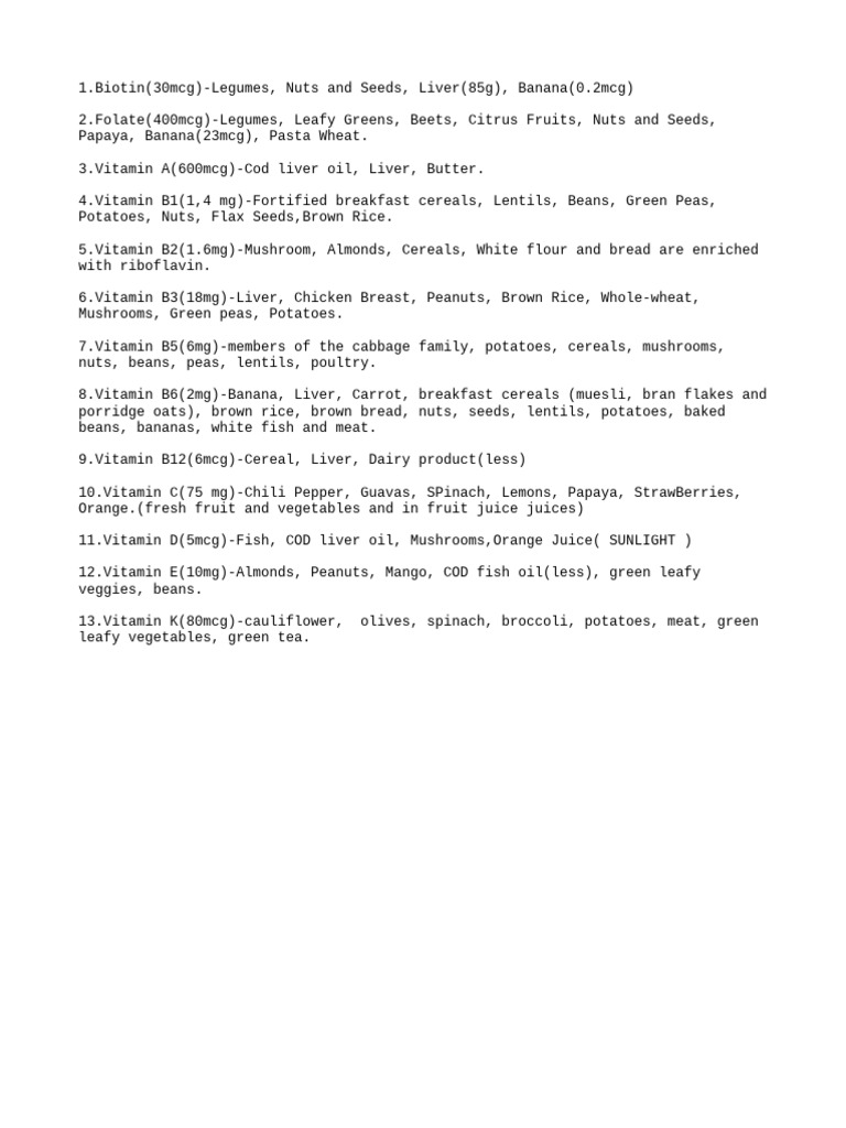 Vitamins and Minerals Guide PDF | PDF