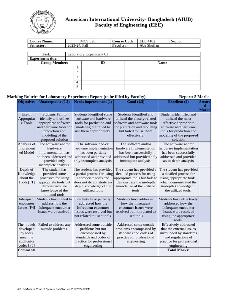 MCS Lab Exp Report With Cover Page-3 | PDF | Amplifier | Engineering