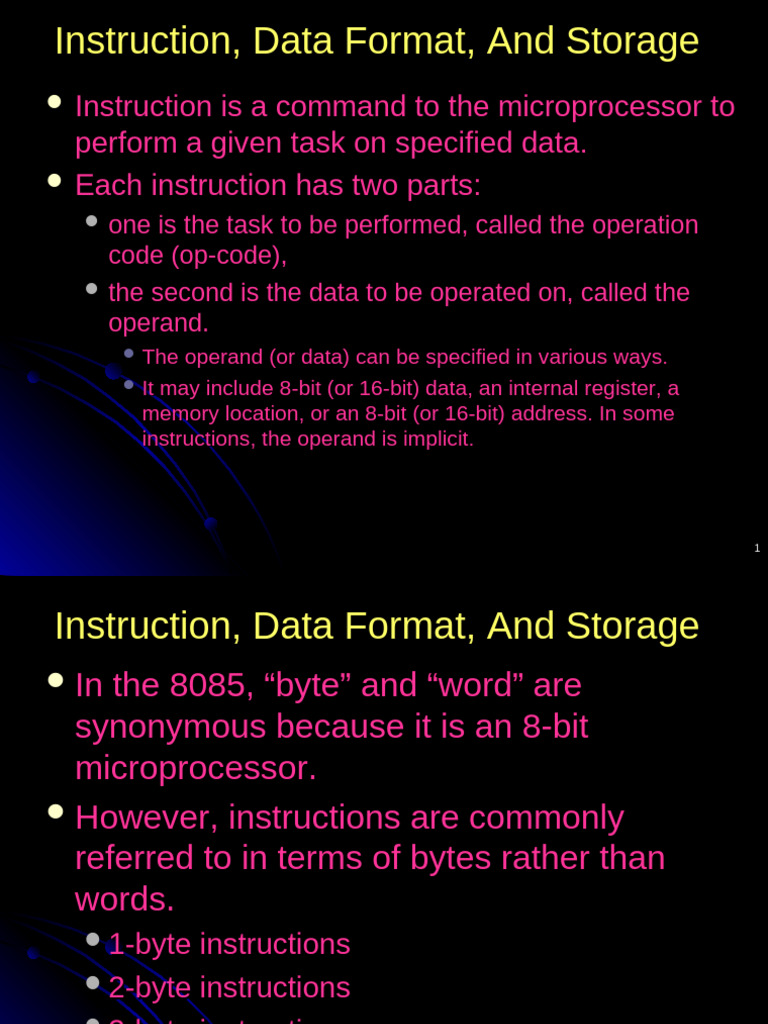 8085 Microprocessor Instructions | PDF | Computer Program | Programming
