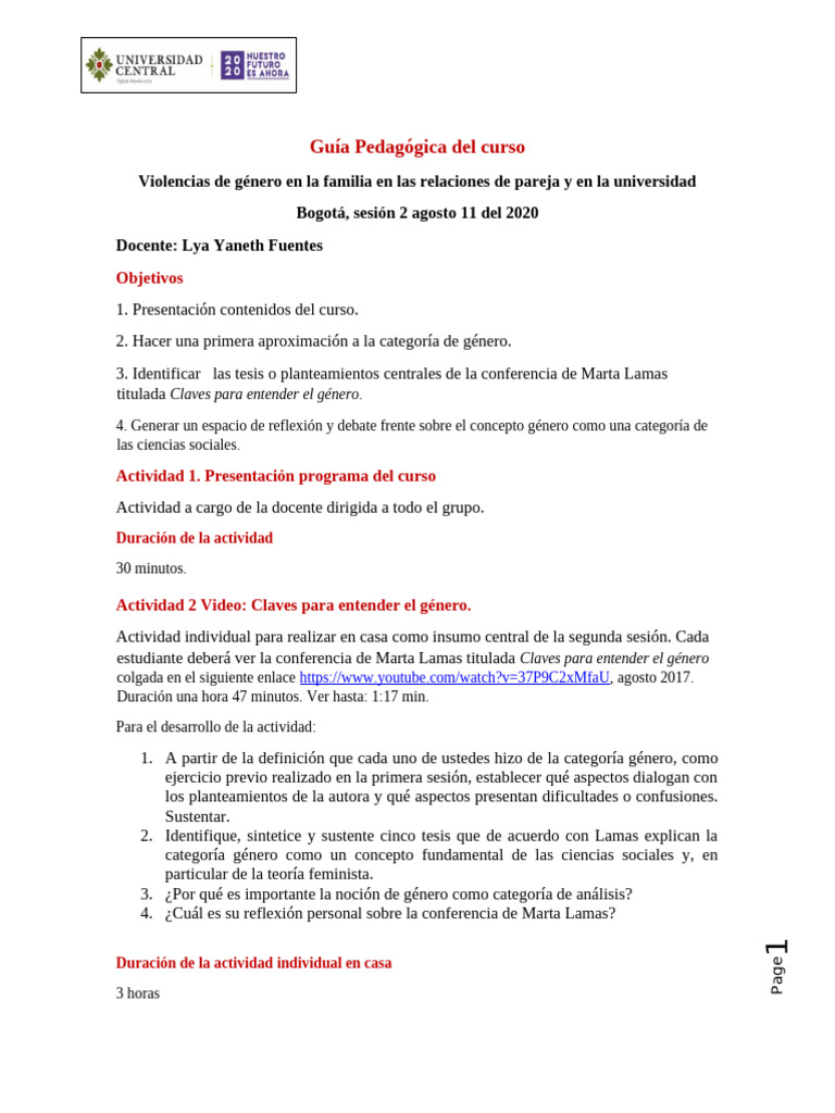 Guía Pedagógica Segunda Sesión No 2 - 11-8-2020 | PDF | Maestros ...