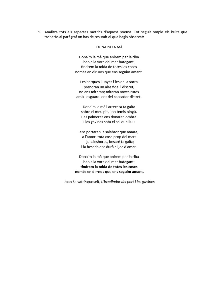 Donam La Ma Metrica1 1cx | PDF