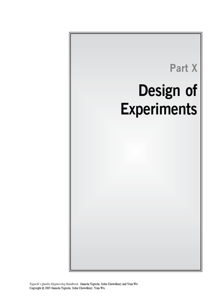 Introduction To Design of Experiments | PDF | Design Of Experiments | Experiment