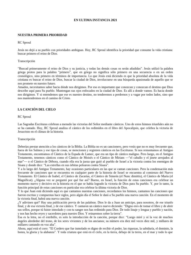 En Ultima Instancia 2021 | PDF | Cristo (título) | Sola Fide