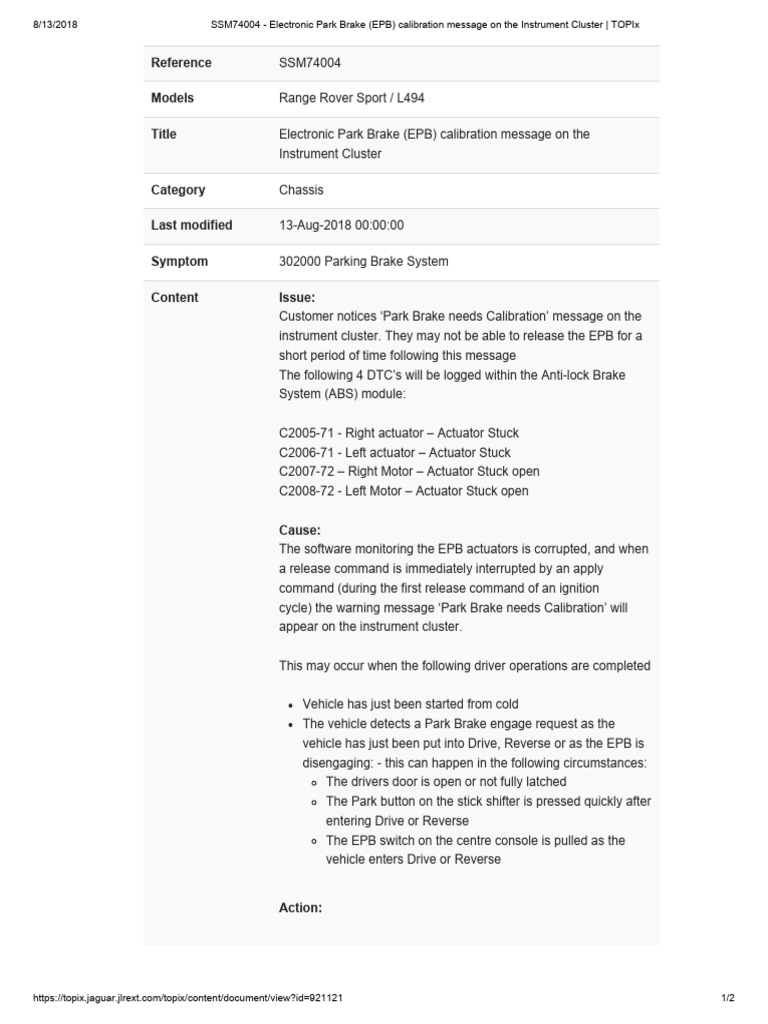 Range Rover EPB Calibration Guide | PDF | Anti Lock Braking System | Car