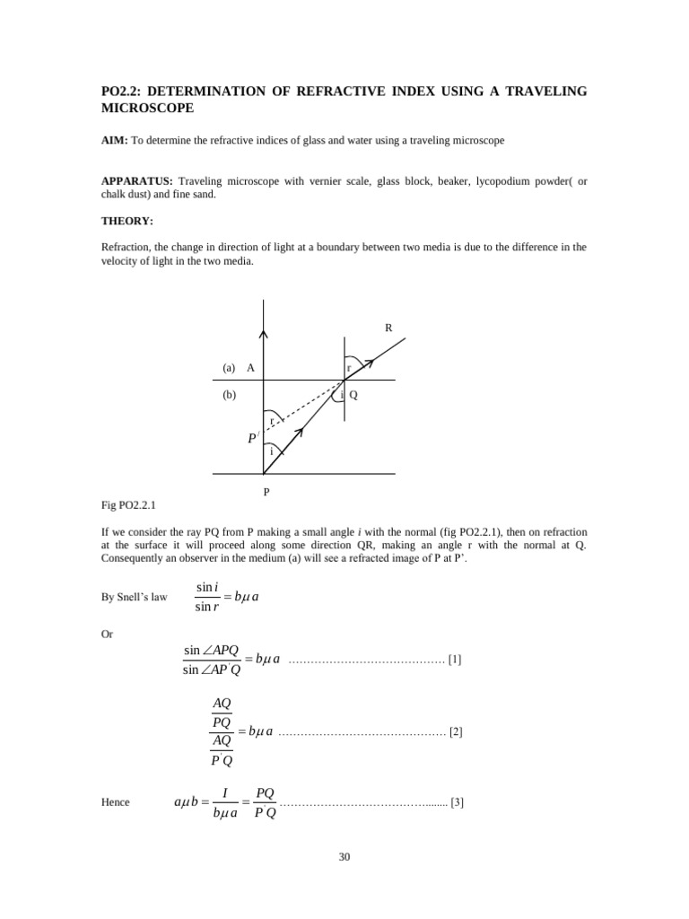 Travelling Mic Experiment | PDF | Refraction | Refractive Index