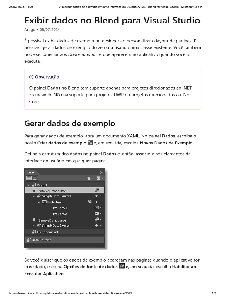 Exibir Dados de Exemplo no Blend | PDF | Extensible Application Markup ...