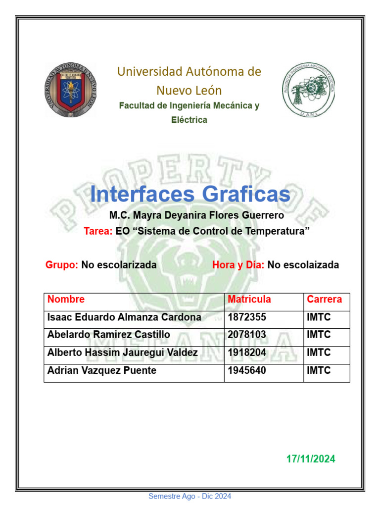 Sistema Control Temp. con Tkinter | PDF | Interfaces gráficas de ...