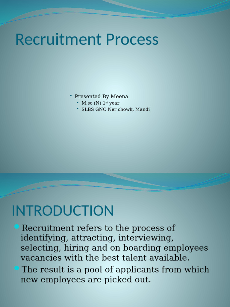On Recruitment Process | PDF | Recruitment | Applied Psychology