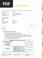 Notification of Payment. FNB Payment Proof | PDF | Payments