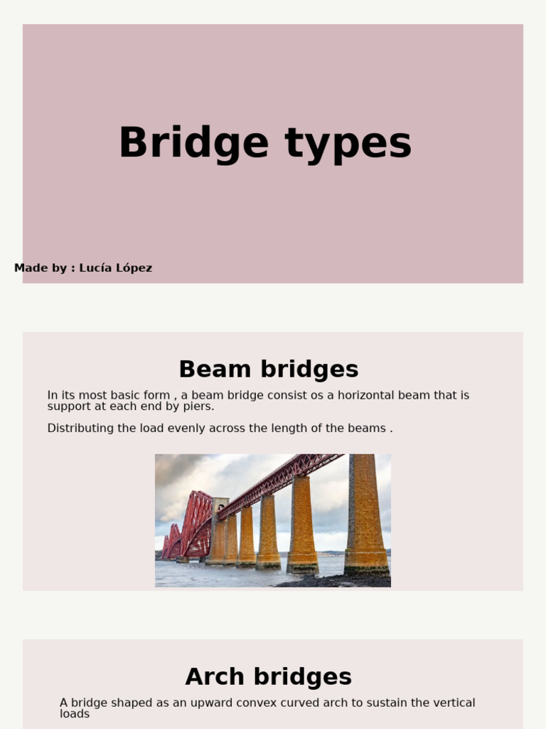 Types of Bridges Explained | PDF
