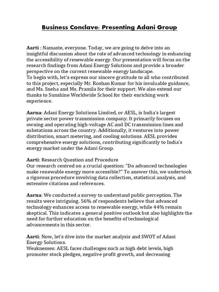 business conclave presentation | PDF | Renewable Energy | Economies